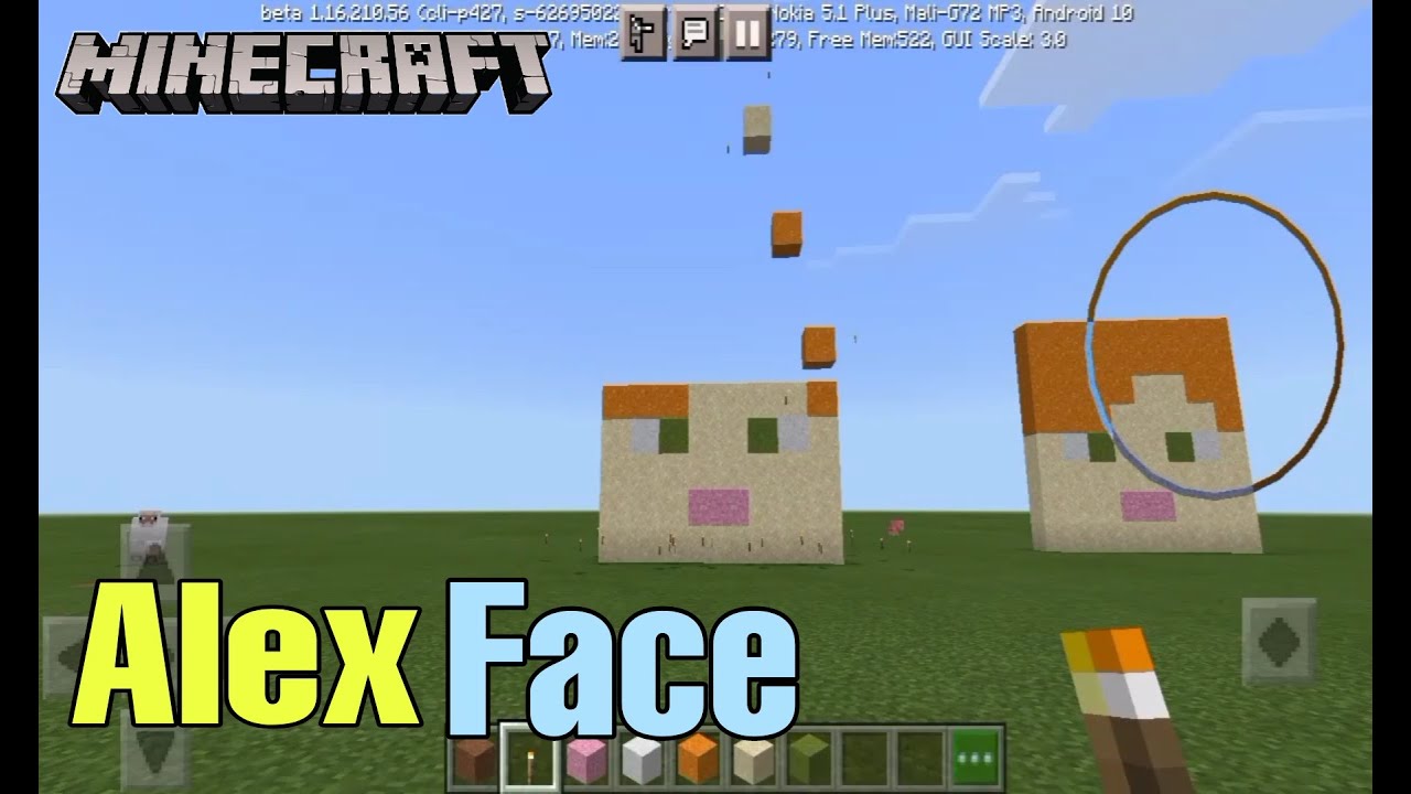 Pixel art make a Alex face. Minecraft. - YouTube