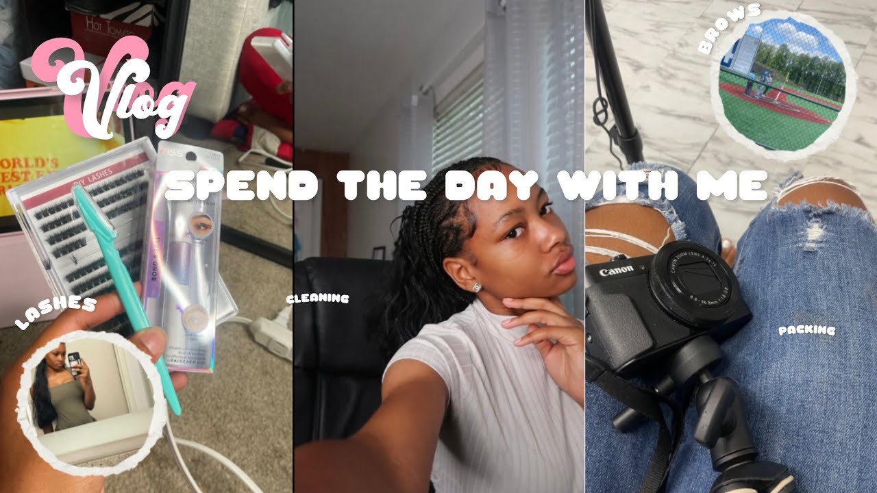 Vlog: GRWM Mini Vacation Prep ( lashes, Brows, and etc) - YouTube