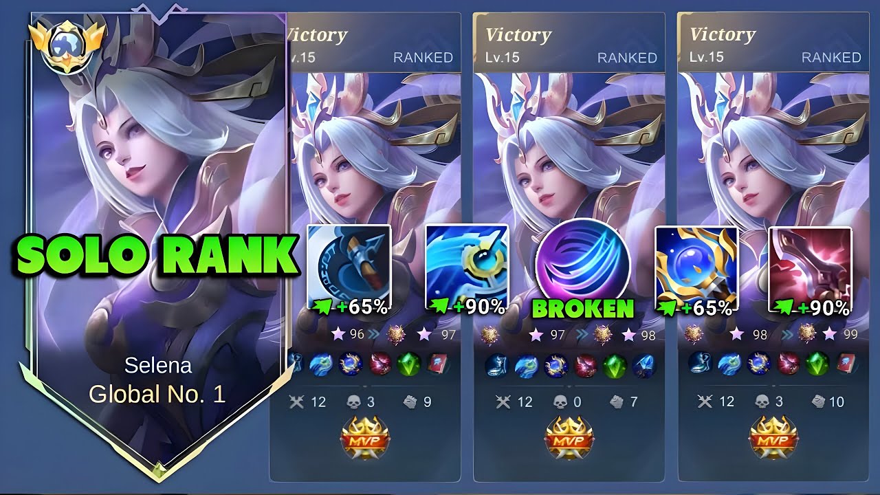 SELENA BEST FULL DAMAGE BUILD FOR SOLO RANKED GAME 2024!! (AUTO WINSTREAK!)-Mobile legends - YouTube