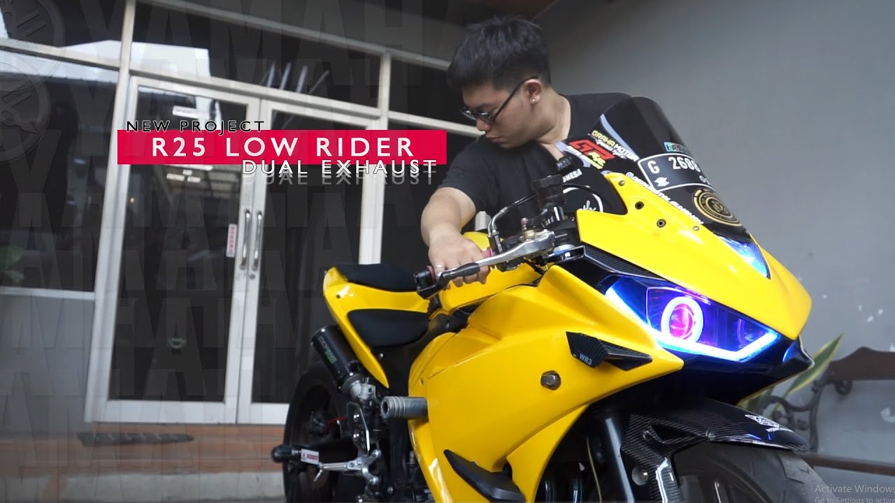 Project & Review Modifikasi Sampai Test Drive | Yamaha R25 Low Rider ...