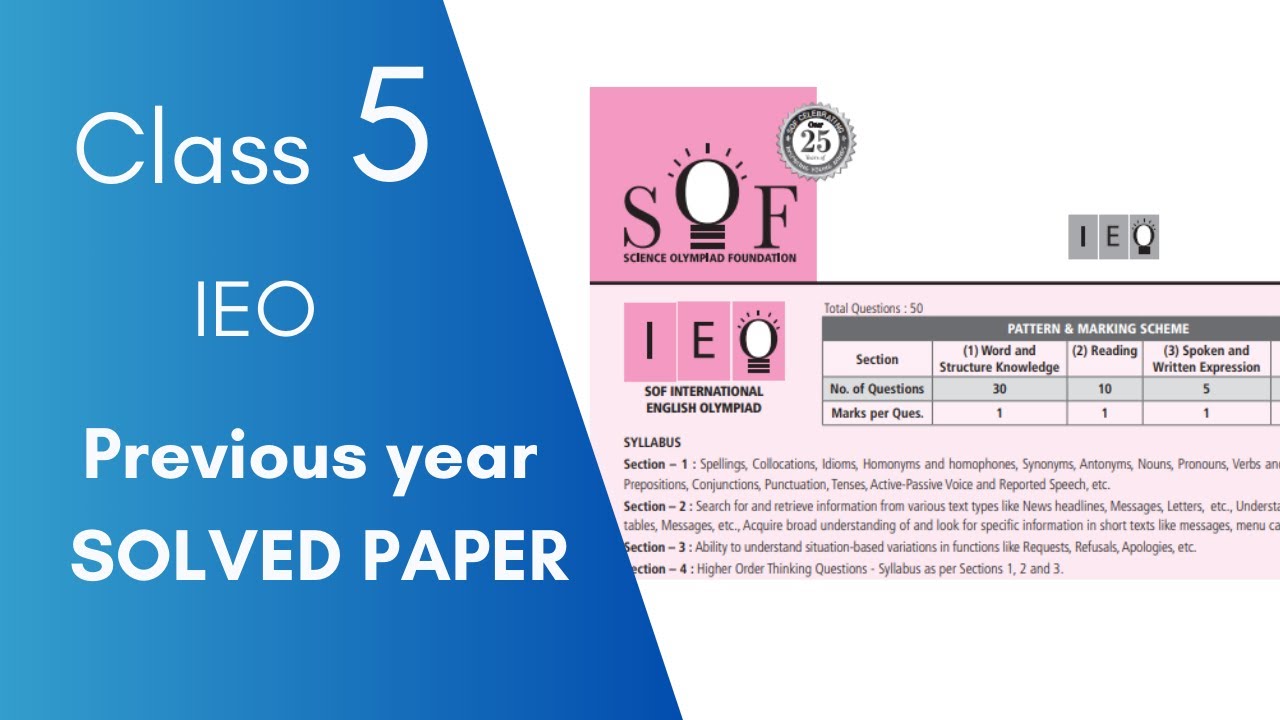 International English Olympiad (IEO) - Full length paper discussion ...