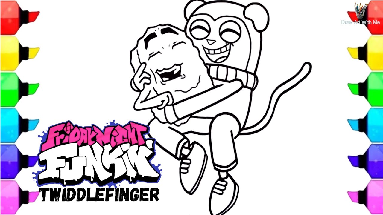 FNF TWIDDLEFINGER: NEW Coloring Pages Max and Chicken Nugget | FNF Mod ...