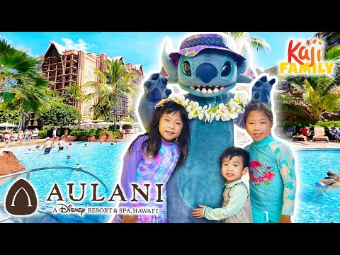 Emma & Kate's Disney Aulani Hawaii Trip!! Fun Water Park & Rides!
