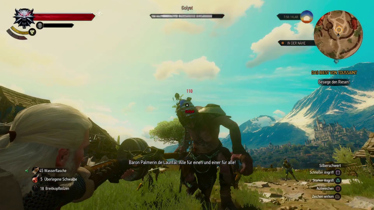 The Witcher 3 - How to fight Golyat - YouTube