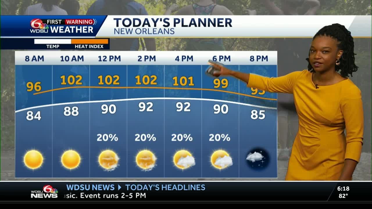 Hot Sunday with afternoon storms in your New Orleans forecast - YouTube