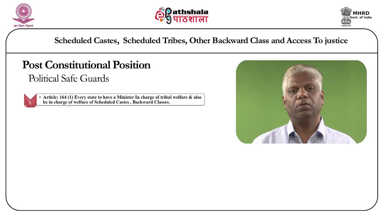 Scheduled Scheduled Castes And Tribes