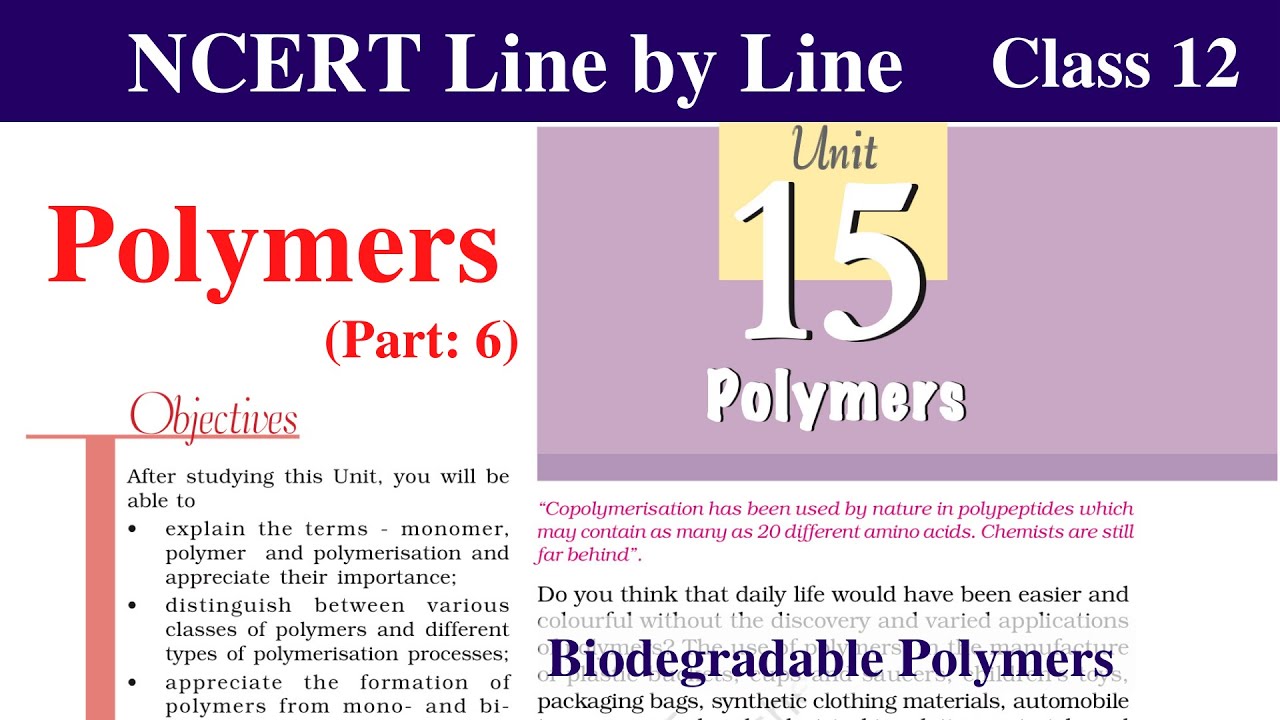 Polymers chemistry class 12 | biodegradable polymers ncert | phbv ...