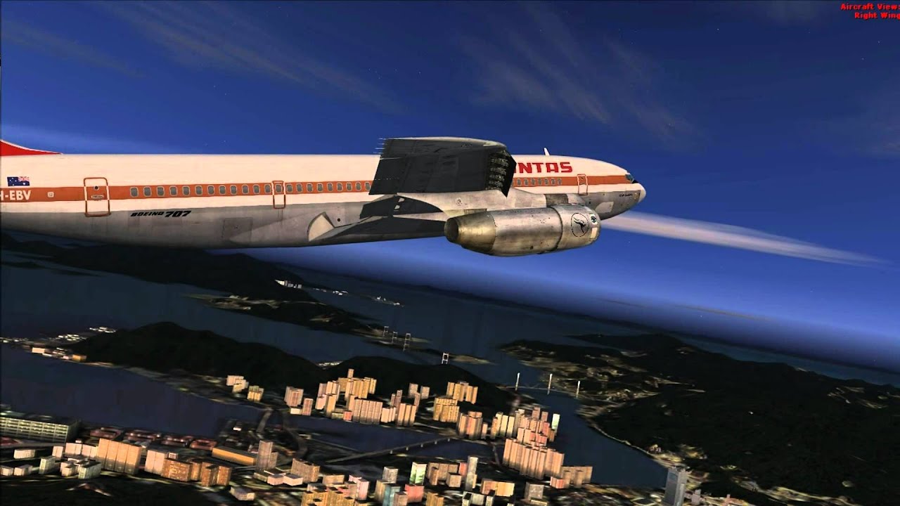 Early 707 takeoff from Kai-Tak - YouTube