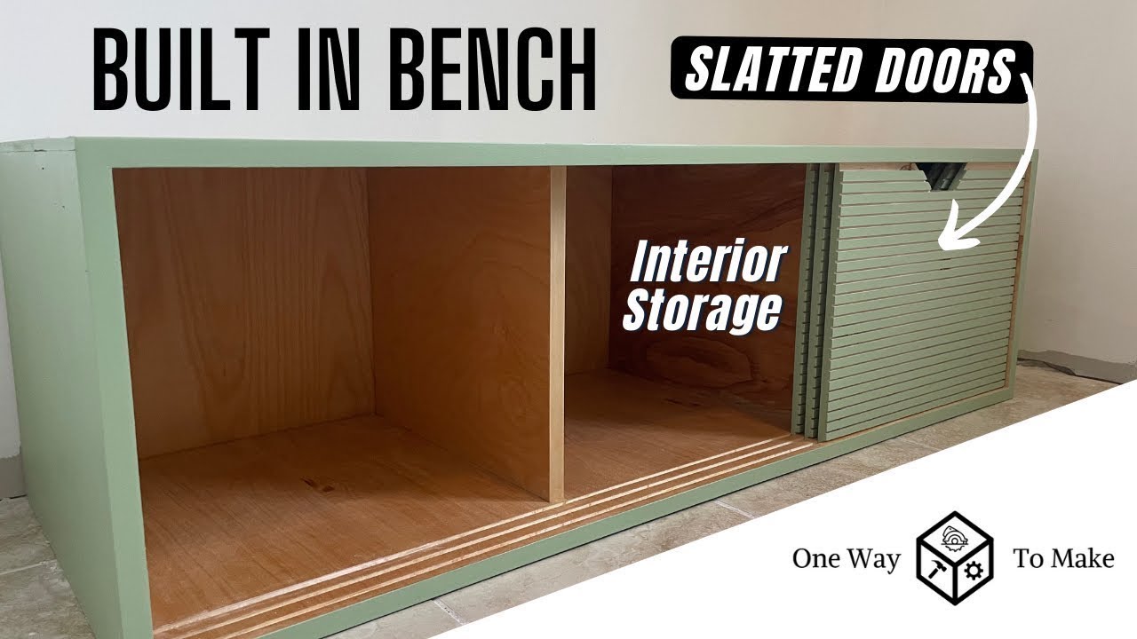 Diy Built-in Bench With Sliding Doors - YouTube