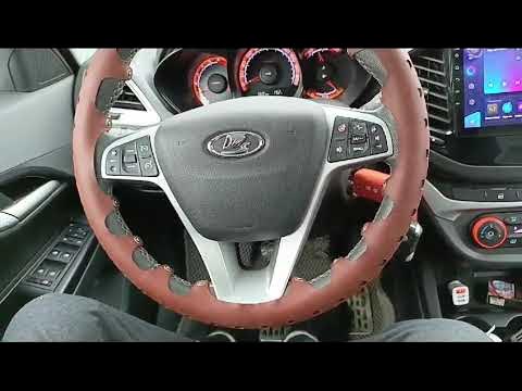 Лада Веста СВ. LADA VESTA SV. Чехол на руль на кнопках. Сохнет на руле ...