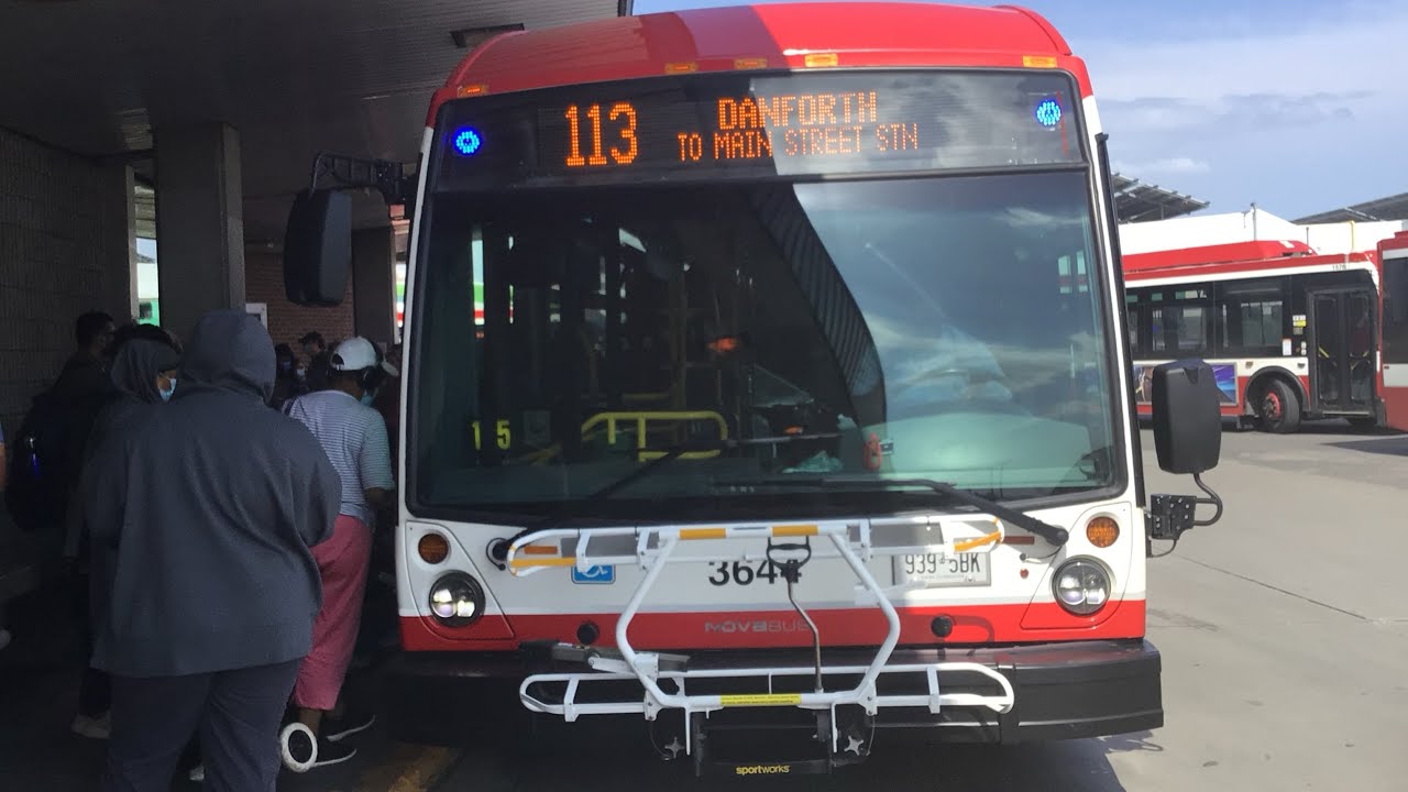 TTC Ride Video on 3644 on route 113 Danforth - YouTube