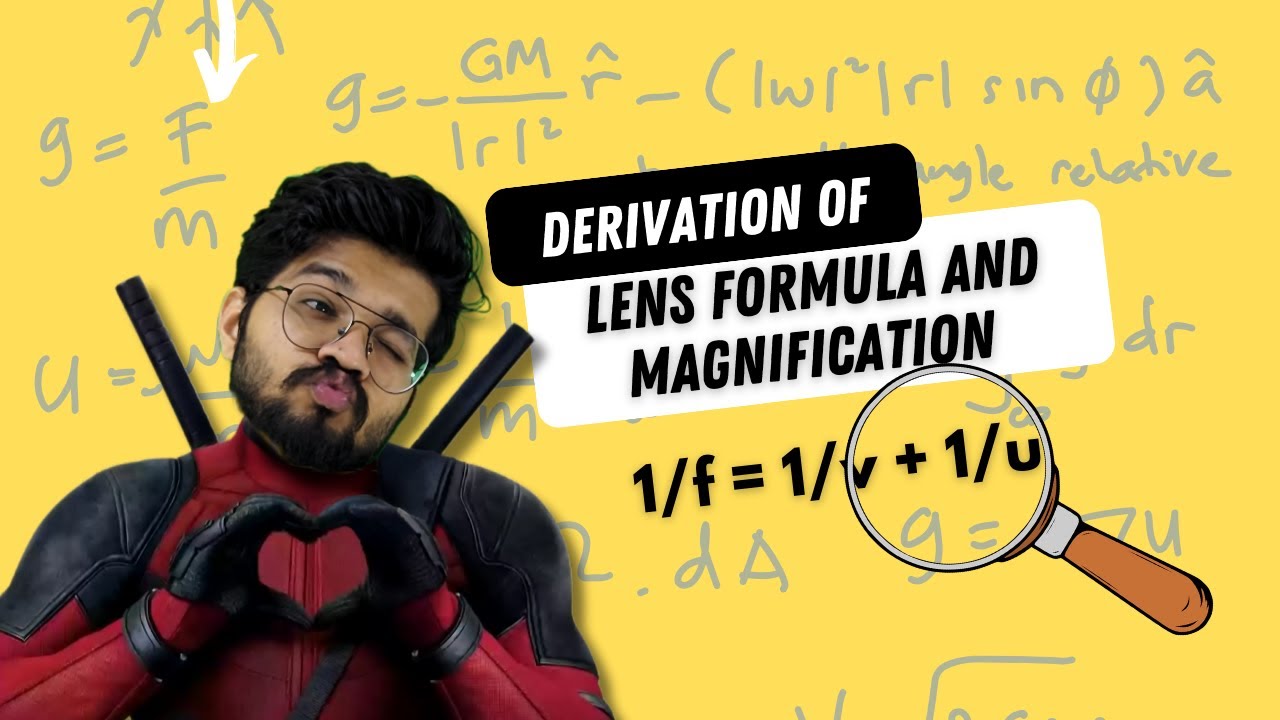 Derivation of the lens formula and magnification - YouTube