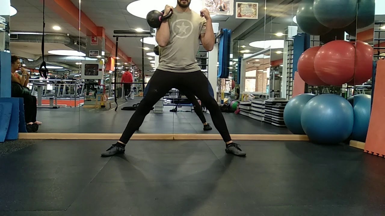 Rack contralateral Kettlebell position Lateral squat - YouTube