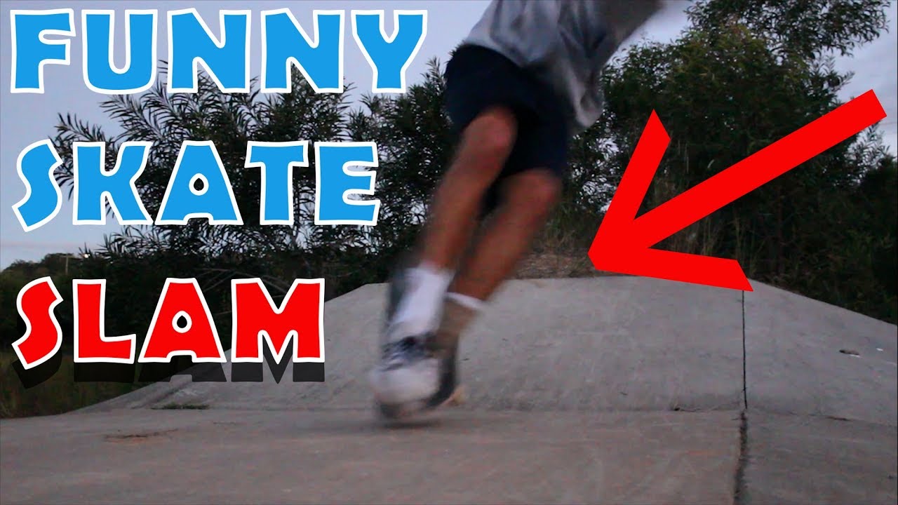 MY FUNNY SKATE SLAM!!! (Skating on a bank) - YouTube