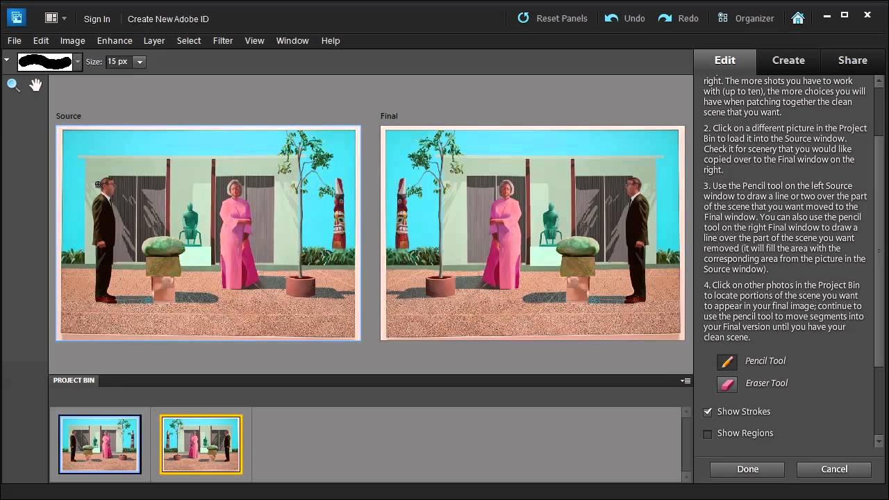 Add from one scene to another with Scene Cleaner in Adobe Photoshop ...
