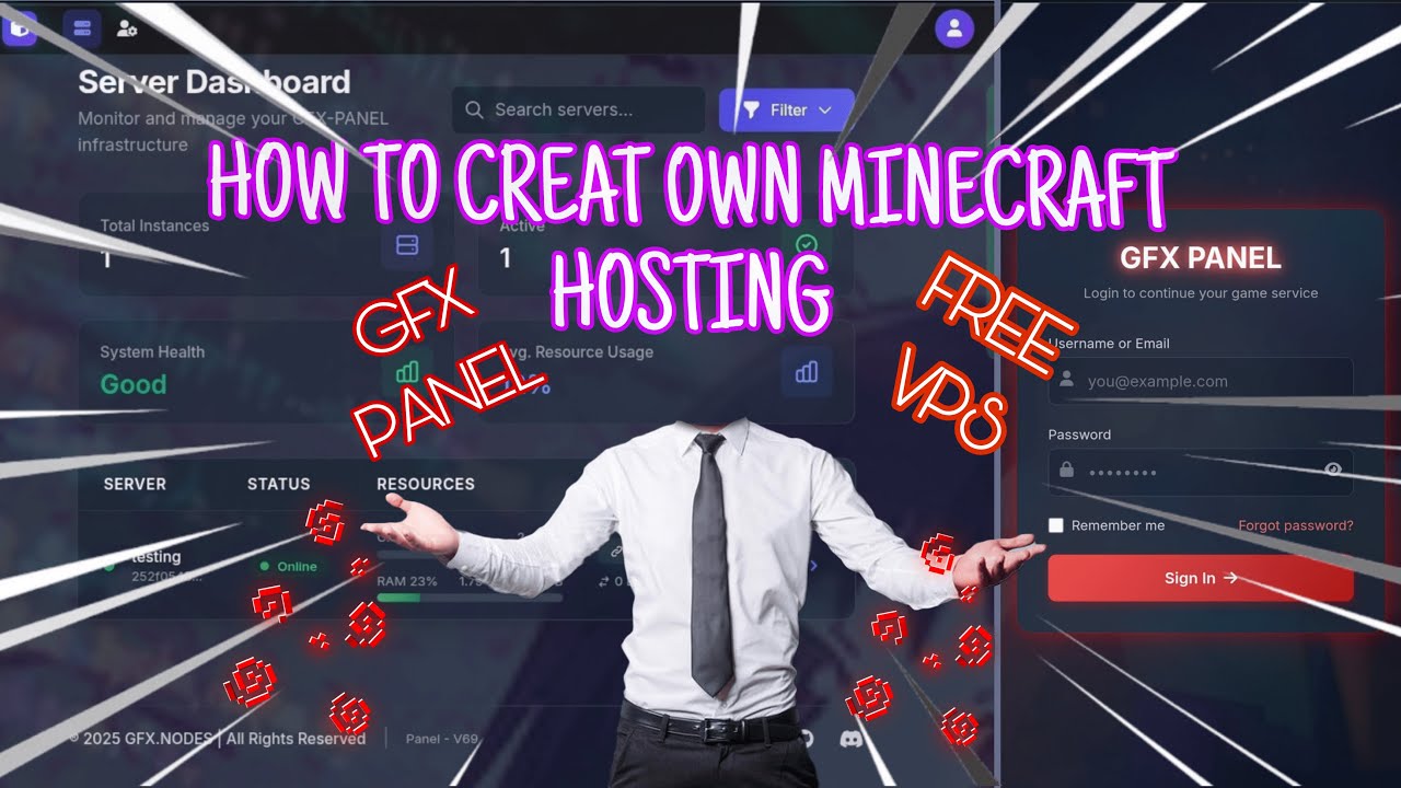How to Create Your Own Minecraft Hosting for Free | Full GFX Panel ...