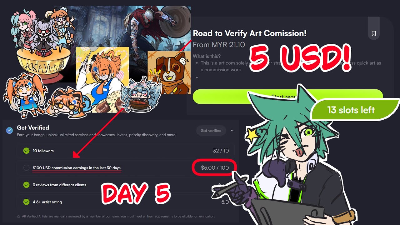[12 slot Left] Live Order Commission || Vgen 1-week Verify Challenge ...