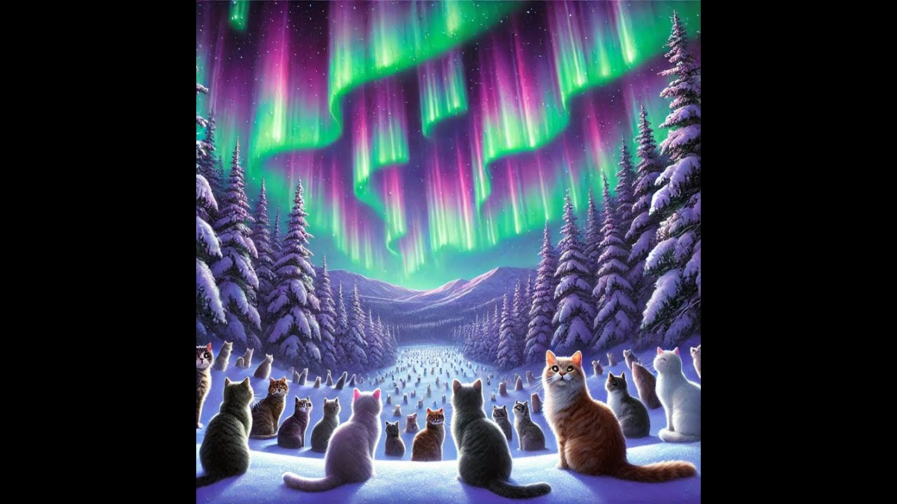 40.000 Cats Watching The Northern Lights #aiogme #music #cats # ...