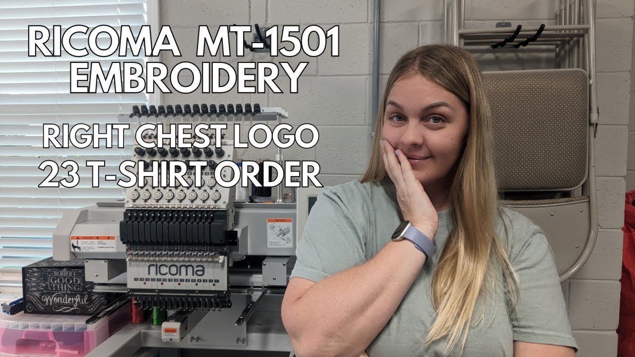 RICOMA MT1501 RIGHT CHEST LOGO | EMBROIDERY - YouTube