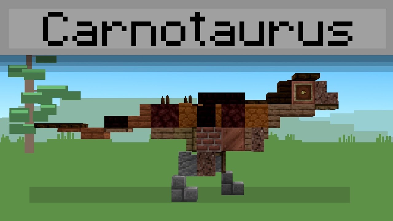 Minecraft | How To Build: Carnotaurus (Jurassic World) - YouTube