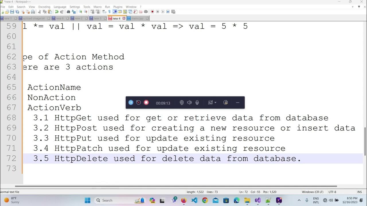 ASP.NET And SQL Server-Action Selectors-ActionName NonAction ActionVerb - YouTube