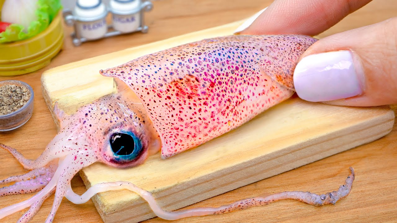 So Tasty Miniature Cooking Squid Idea 🦑 Delicious Stuffed Squid with ...