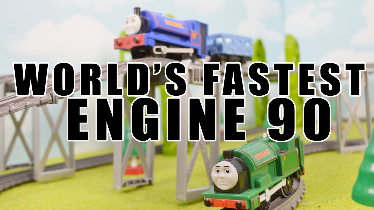 Thomas and Friends RACE: World's FASTEST Engine 90 Toy Trains - YouTube