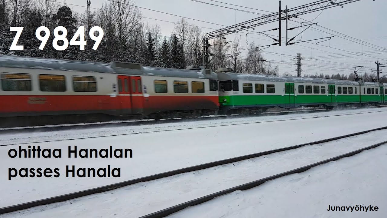 Z-juna 9849 ohittaa Hanalan | Z train 9849 passes Hanala - YouTube