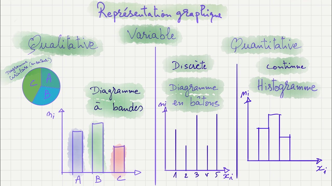 Les représentations graphiques 📈 📉 📊 selon les types de caractères ...