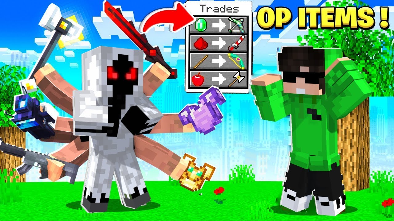 Minecraft, But Entities Trade Super OP Items... - YouTube