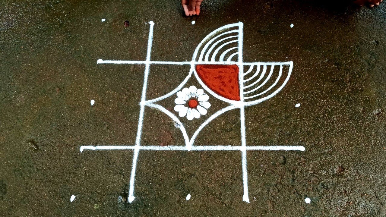 Aayutha Pooja kolam|Puratasi Saturday sangu padi kolam|5*5vijayadasami ...