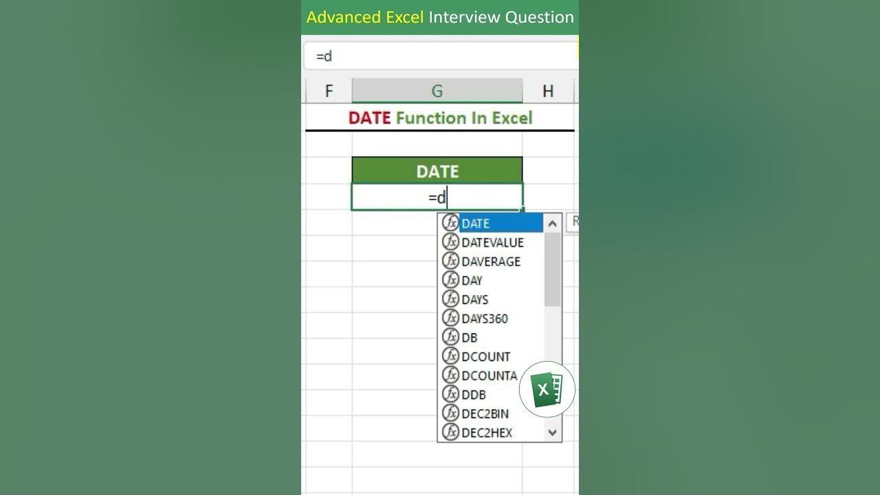 DATE function in excel | DATE formula in excel | excel interview questions excel tips & tricks ...