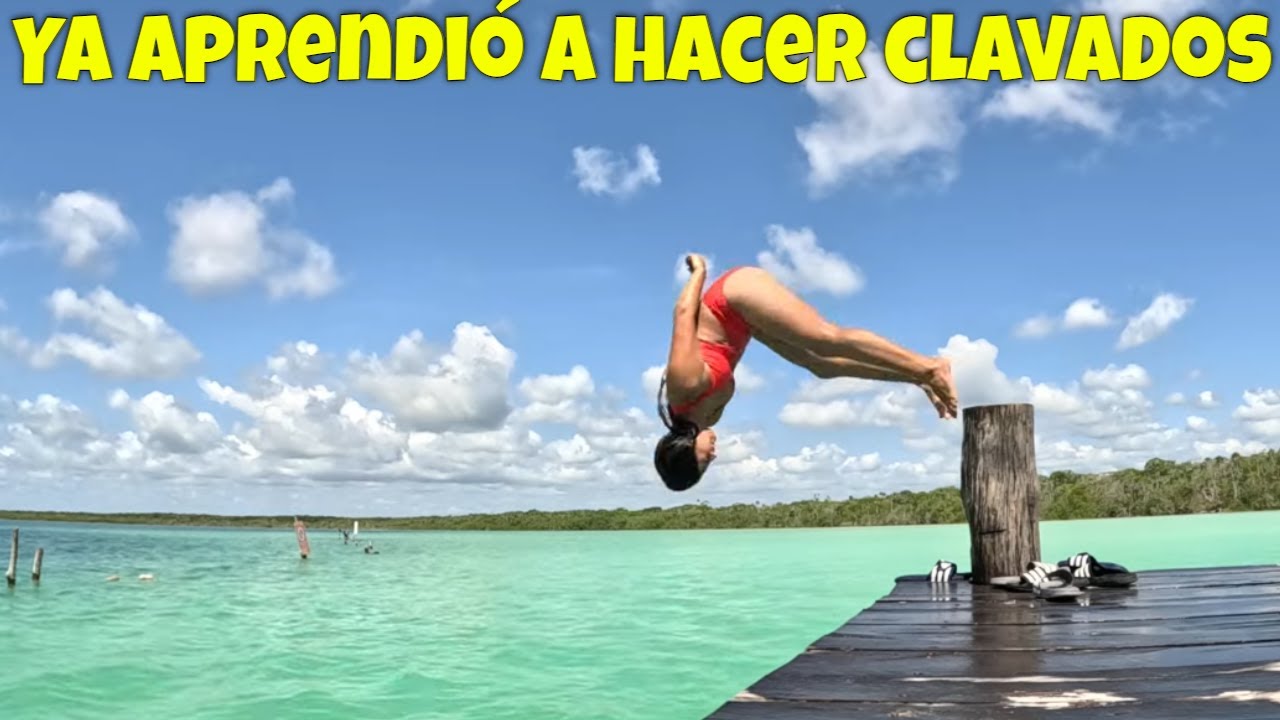 Johanna está feliz porque ya está aprendiendo a hacer clavados - YouTube