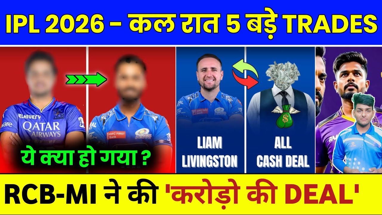 IPL Trade Players 2026 - 5 Big Trades Done By RCB,MI & KKR | IPL 2026 ...