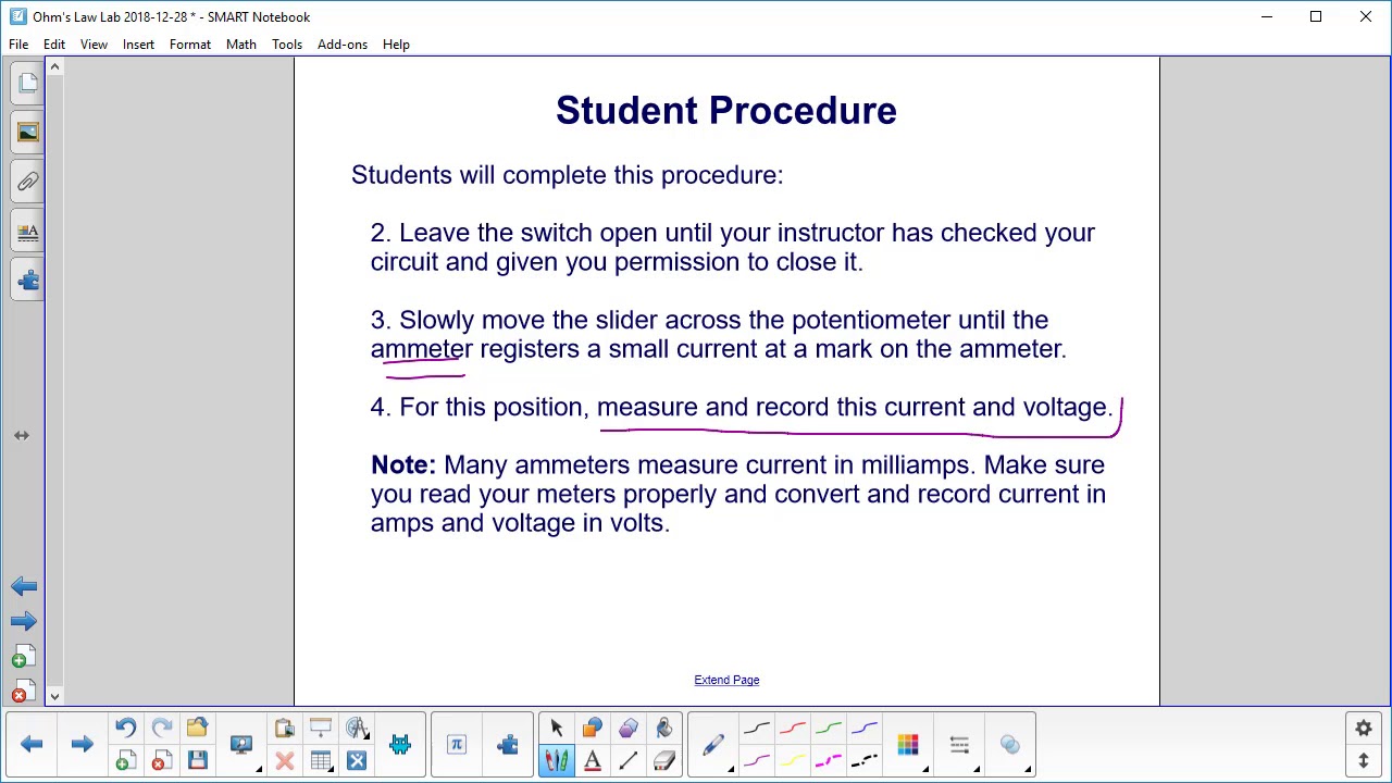 Lab PSS Ohm's Law Procedure - YouTube
