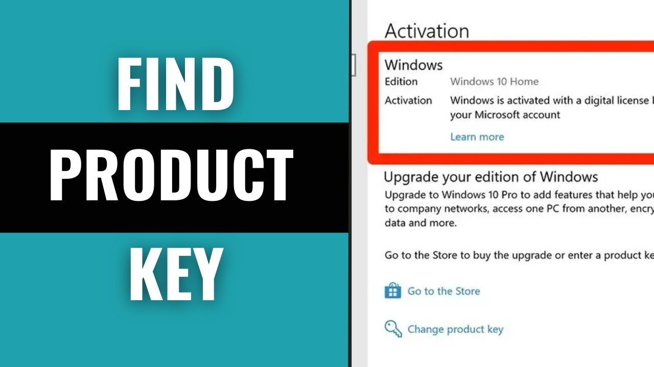How to Find Windows Product Key - YouTube