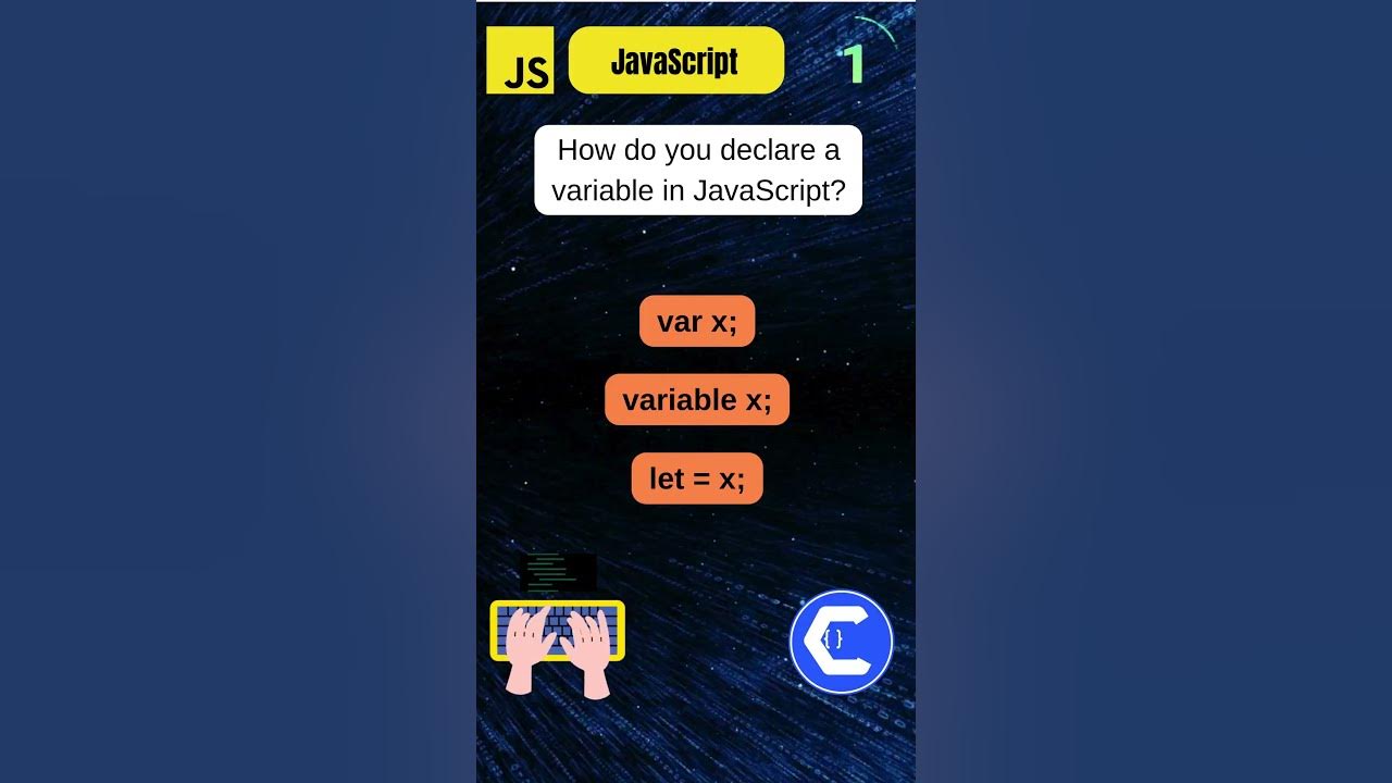 How do you declare a variable in JavaScript? #javascript #coding #shorts #quiz #quiztime #trivia ...