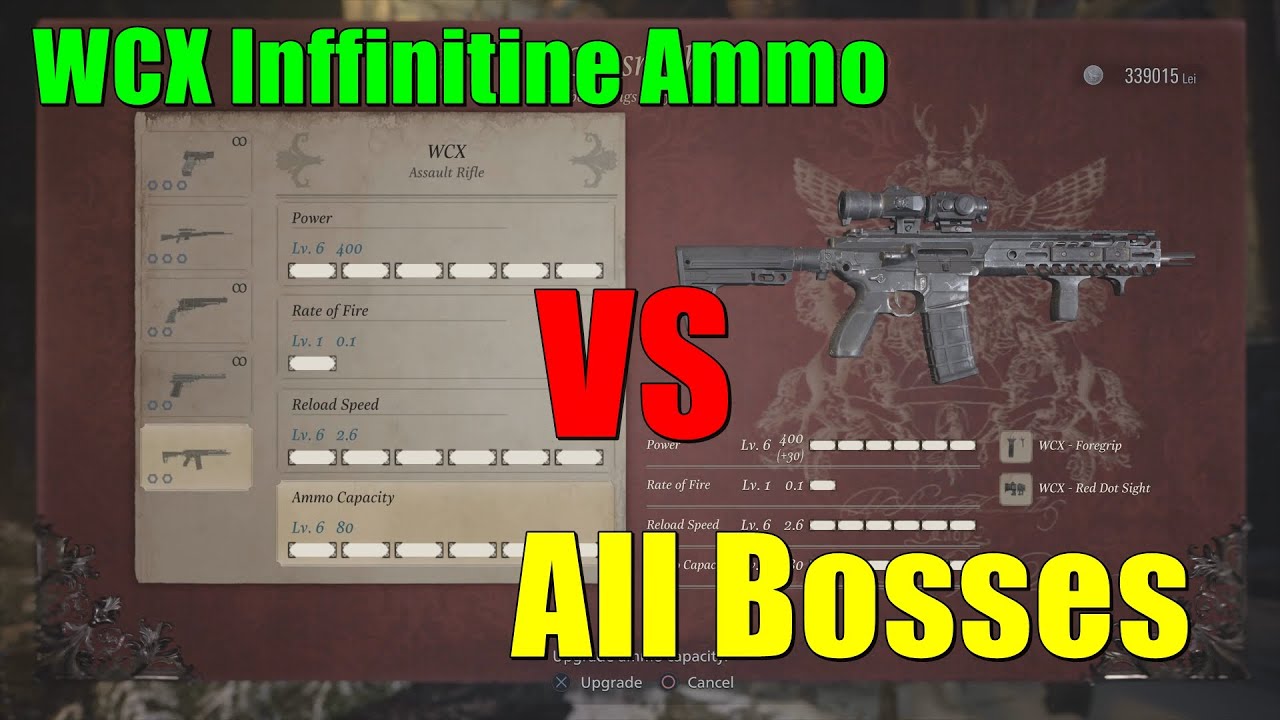WCX Max Level Inffinite Ammo vs All Bosses VOS Difficulty Resident Evil ...