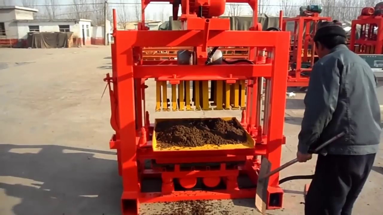 QTJ4-40 semi automatic block making machine - YouTube