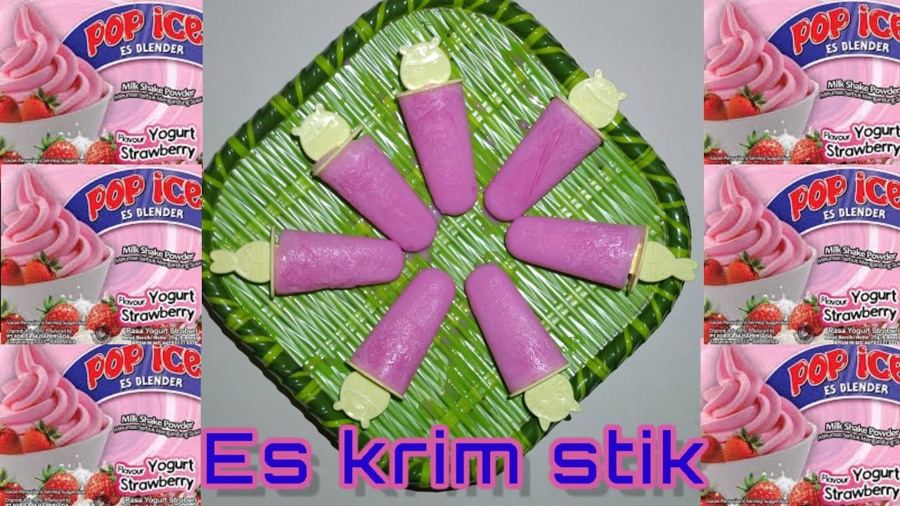 Es krim stik pop || pop ice strawberry - YouTube