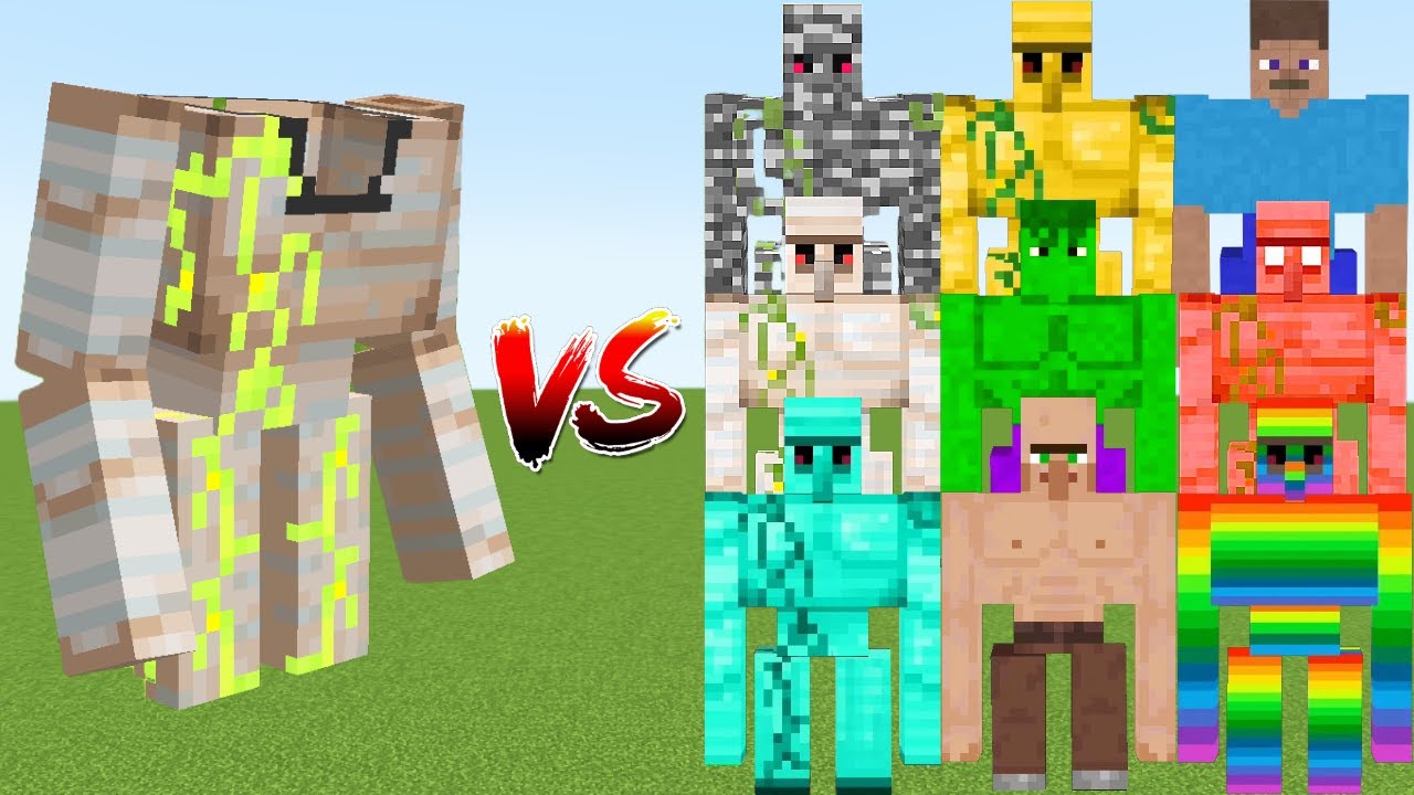 Dwarf Golem vs All Golems || Minecraft Mob Battle || Dwarf Golem vs Bedrock Golem vs Iron Golem ...