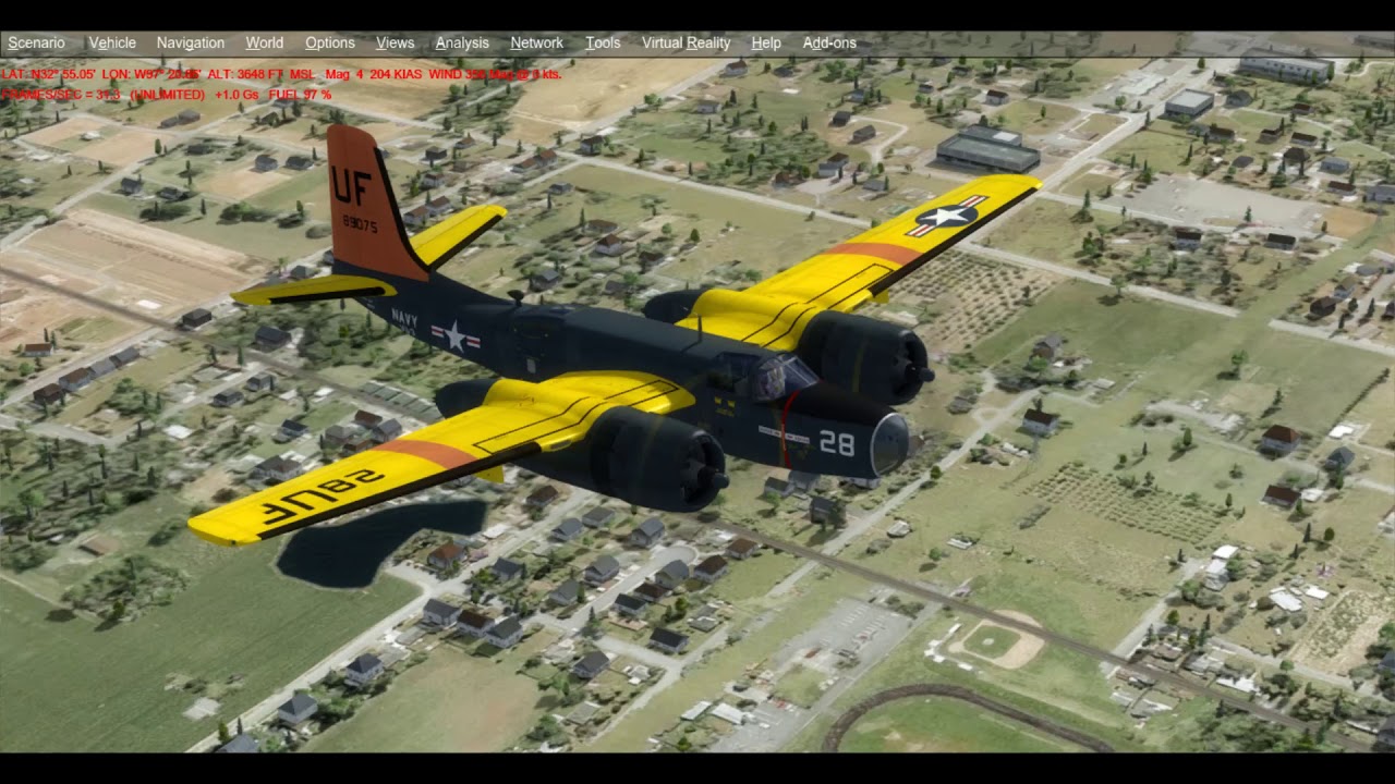 Douglas JD-1 Invader test flight from Meacham Field (P3Dv4) - YouTube