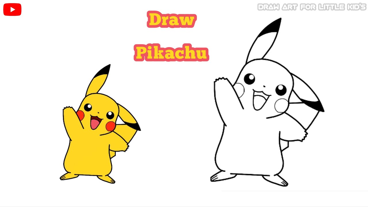 Pikachu Lightning Attack Drawing