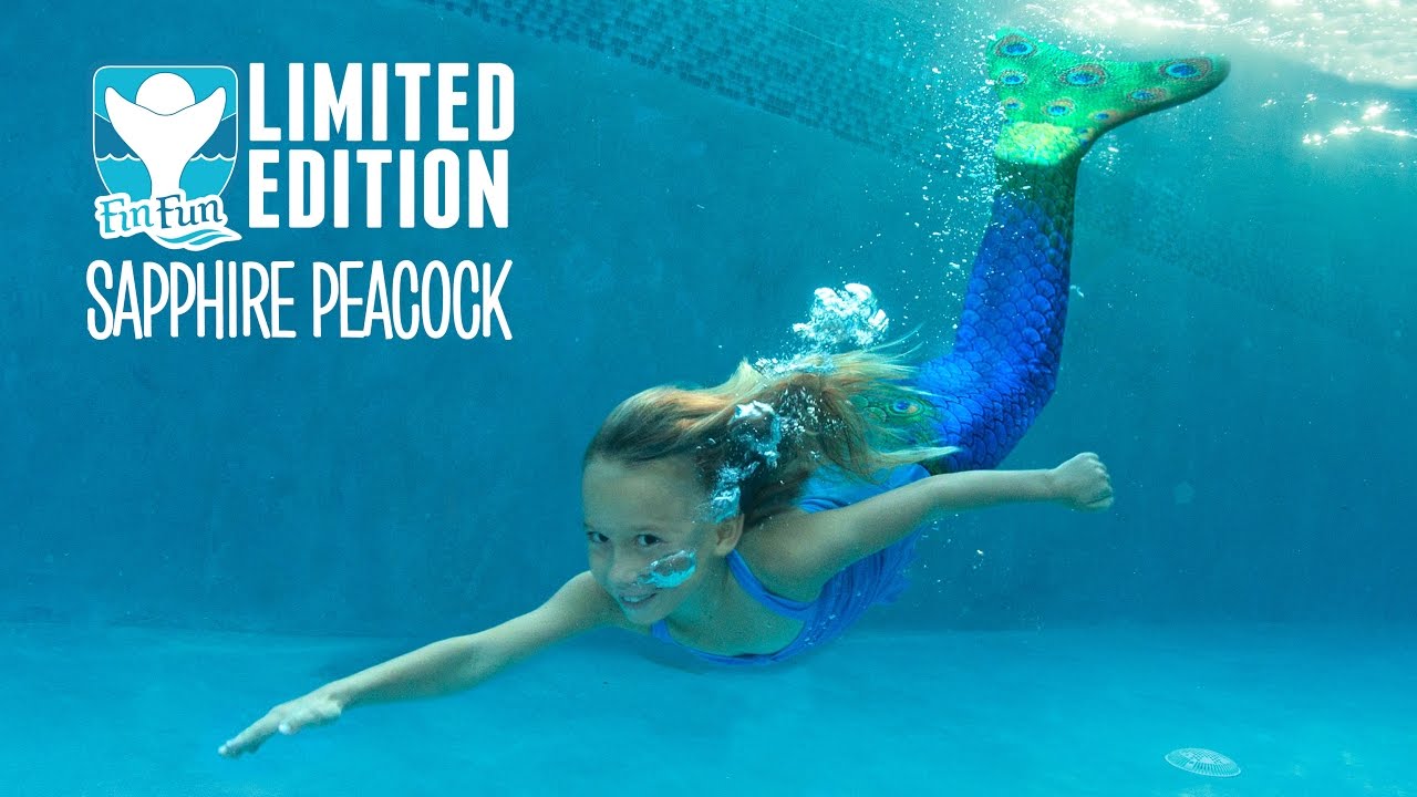 Sapphire Peacock Limited Edition Tail | Fin Fun Mermaid Tails - YouTube