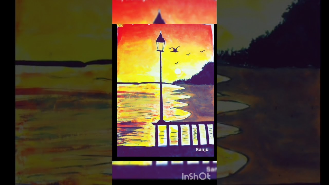 Easy and simple poster, painting for beginners! - YouTube