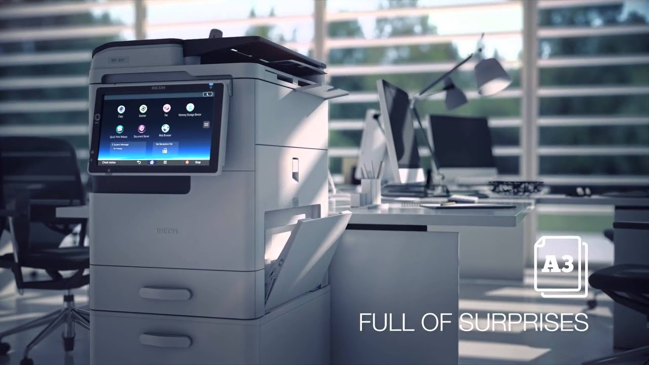 Ricoh MP 305+ An A4 MFP – with A3 capabilities! - YouTube