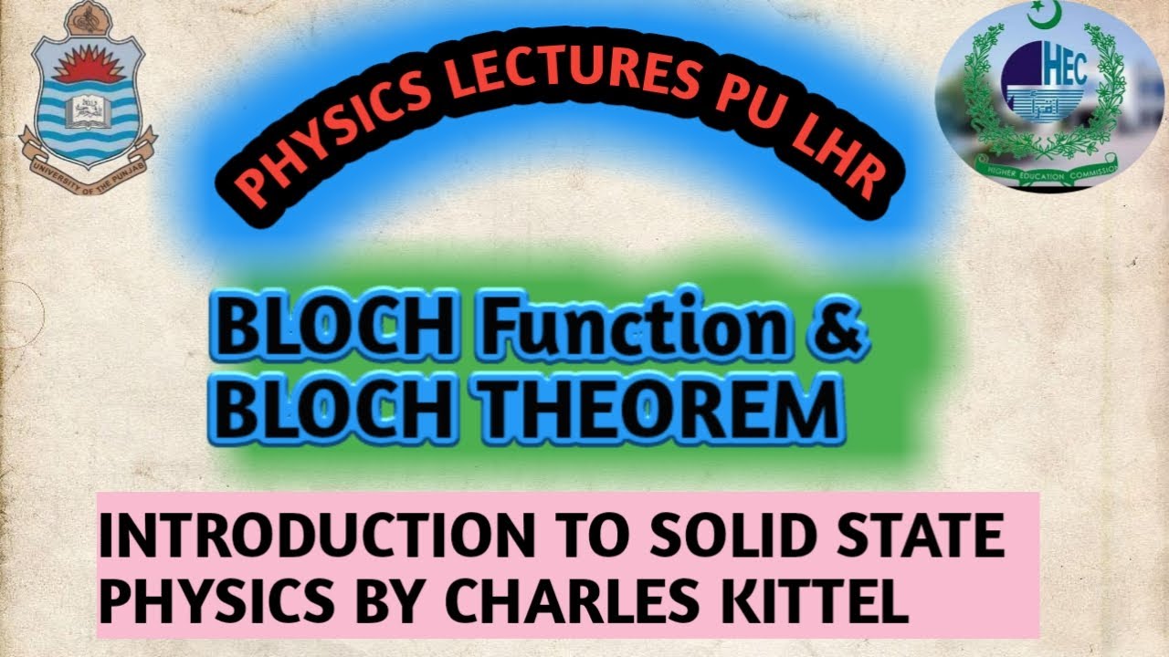 Bloch function & Bloch Theorem - YouTube