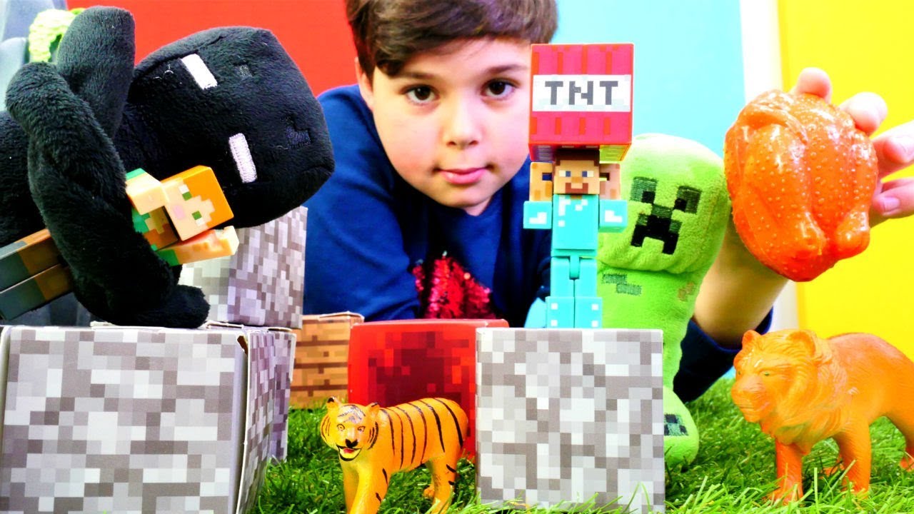 Minecraft. Alex’i TNT yardımıyla mağaradan çıkarıyoruz - YouTube