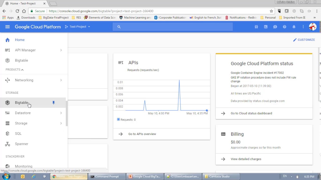 2017 Final Project – Google Cloud BigTable, a massive NoSQL Database ...