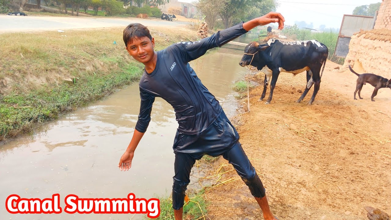Canal Swimming in village Full Fun | Swimming Vlog | Vlog Adventures ...